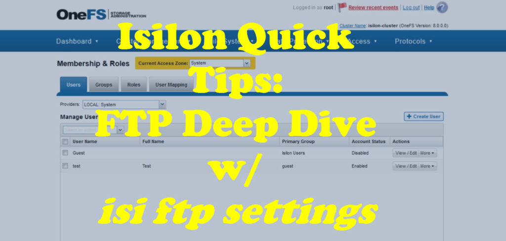 Isilon Quick Tips Isi Ftp Thomas Henson